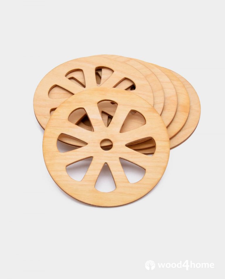 Wooden Coasters Flower - Wood4home - Wooden Jewelry, Souvenirs, Furnishings