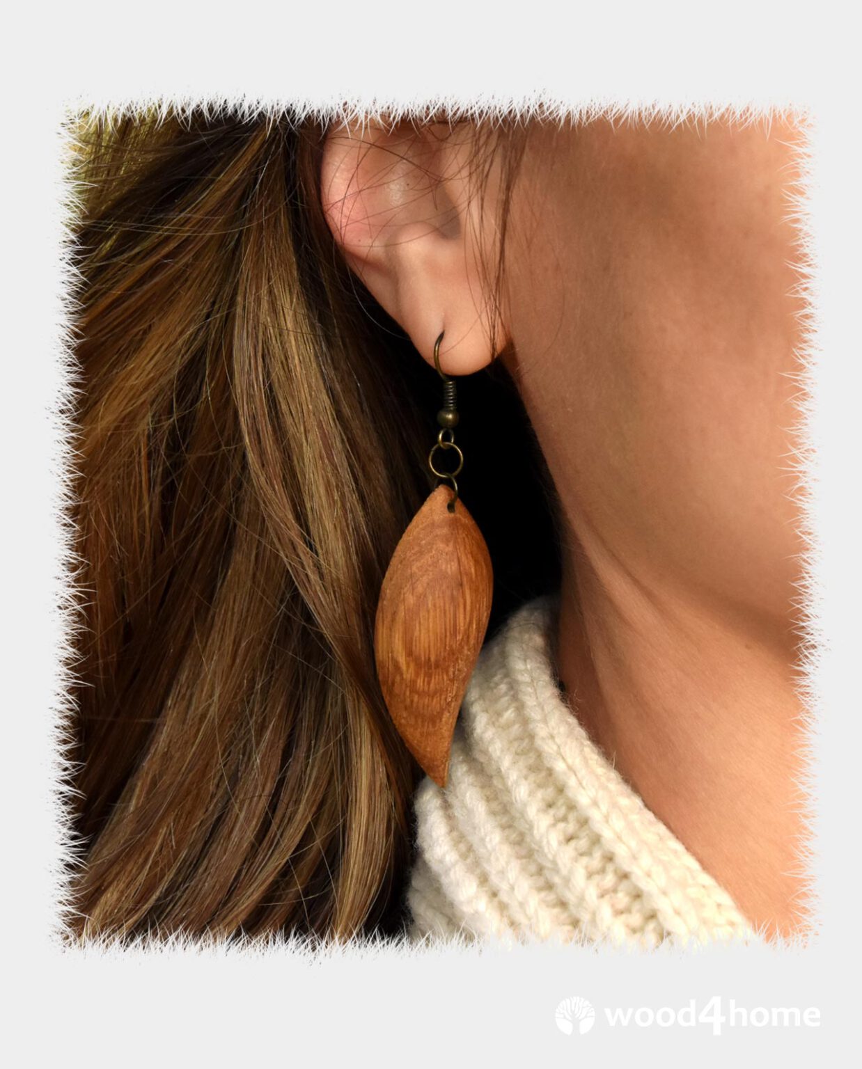 Heart Brooch Wooden - Wood4home - Wooden Jewelry, Souvenirs, Furnishings