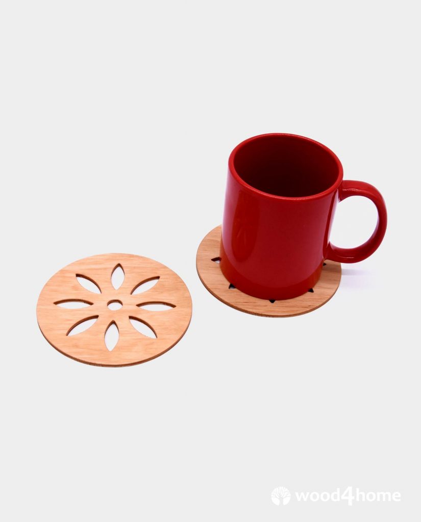Wooden Coasters Flower - Wood4home - Wooden Jewelry, Souvenirs, Furnishings